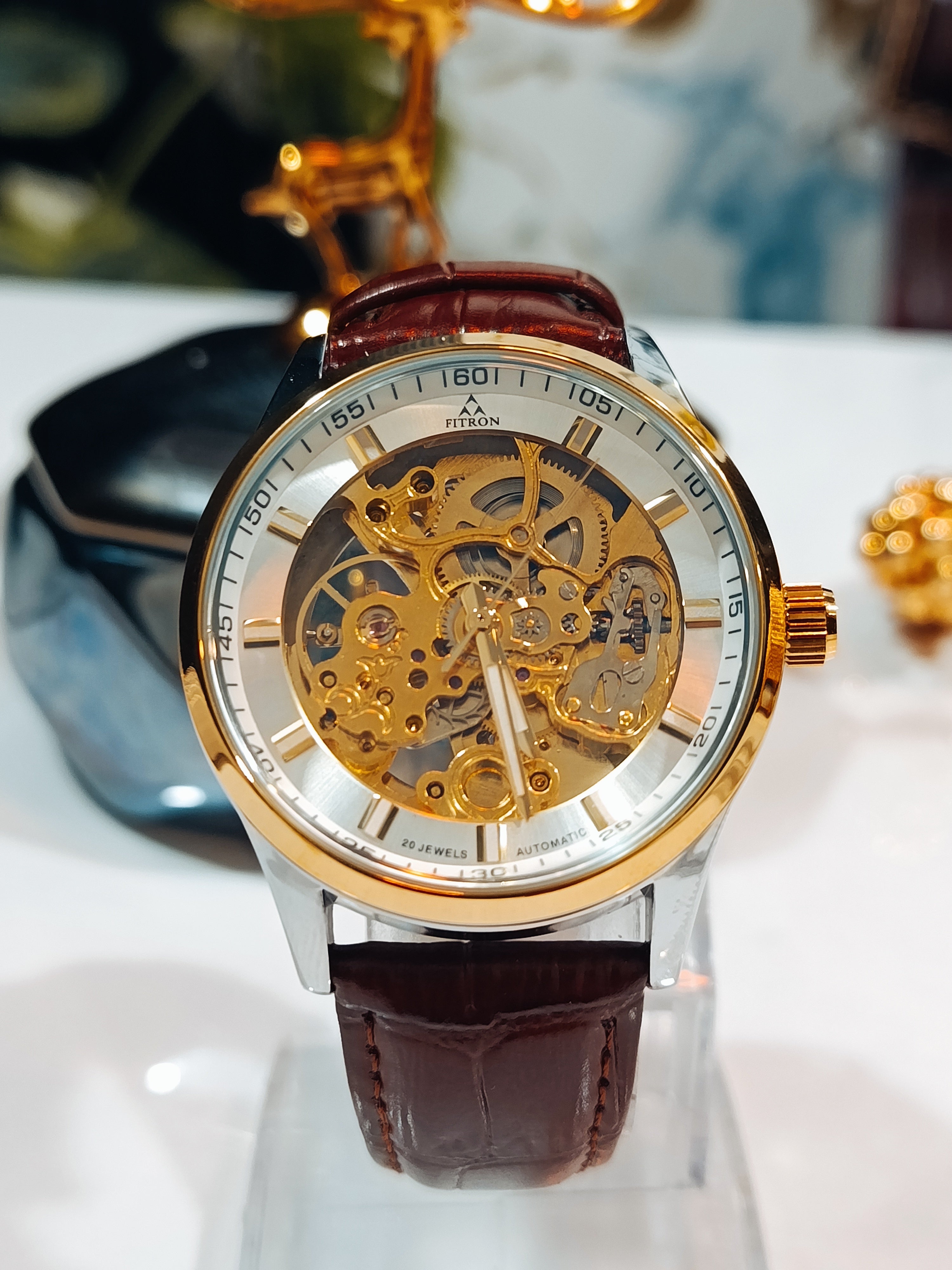 Fitron Automatic Skeleton Watch FT8021G – ZWC & Co.