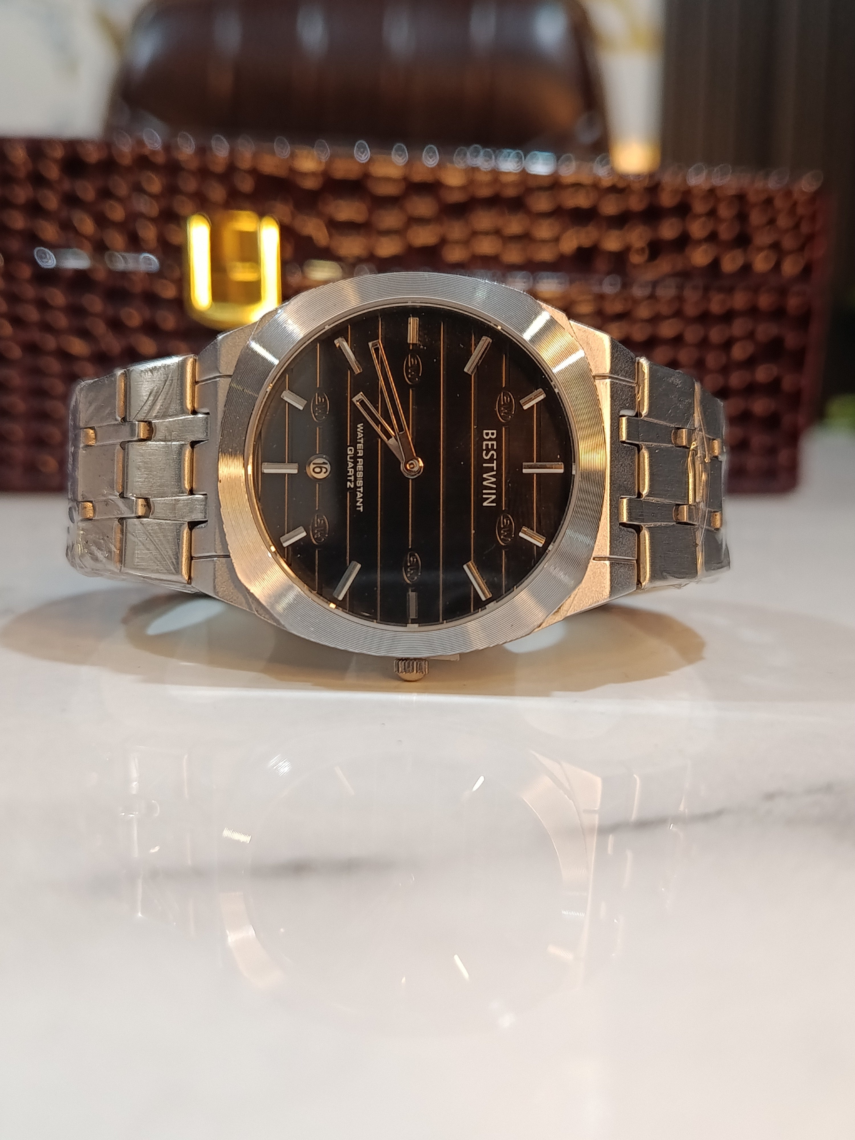 Bestwin Black Dial Slim 227 Series Watch – ZWC & Co.