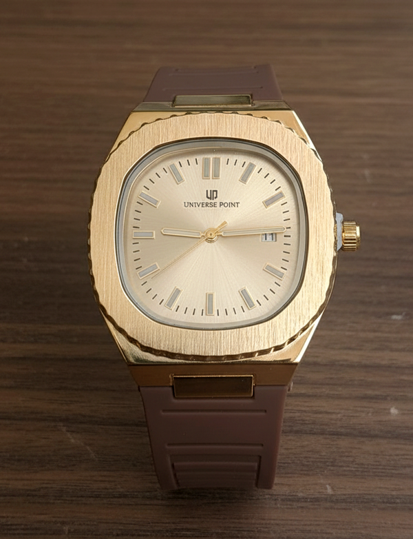Universe Point Double Tone Yellow Gold Dial Quartz Men’s Watch – ZWC & Co.
