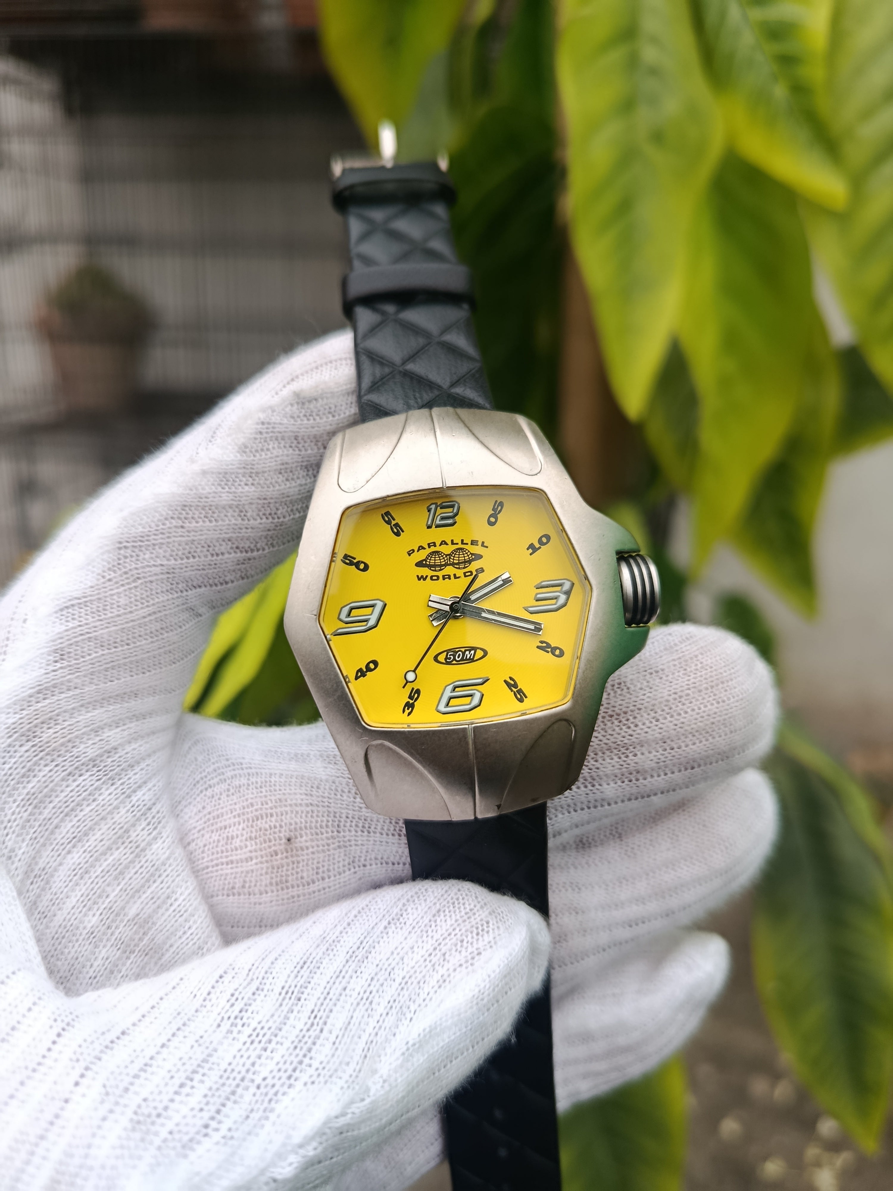 Parallel Worlds Square Dial Watch – Yellow Dial – ZWC & Co.