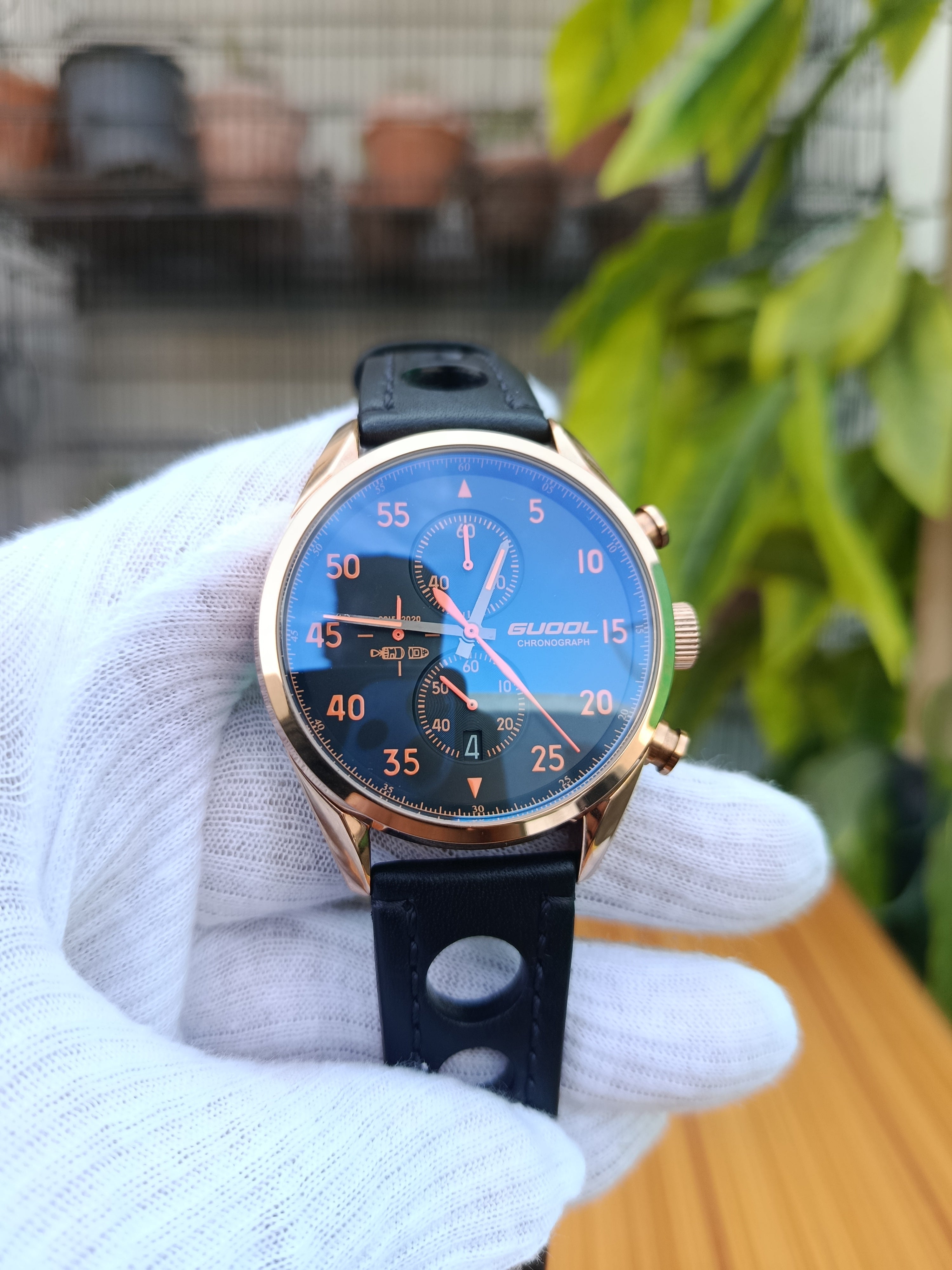 Guool Chronograph Men's Watch Hole Strap Design – ZWC & Co.